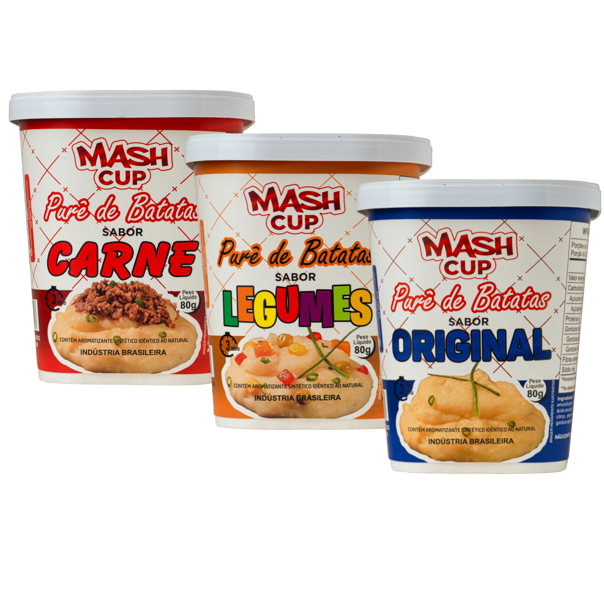 Kit Mash Cup 3 Sabores – Original, Legumes e Carne – Loja oficial do ...